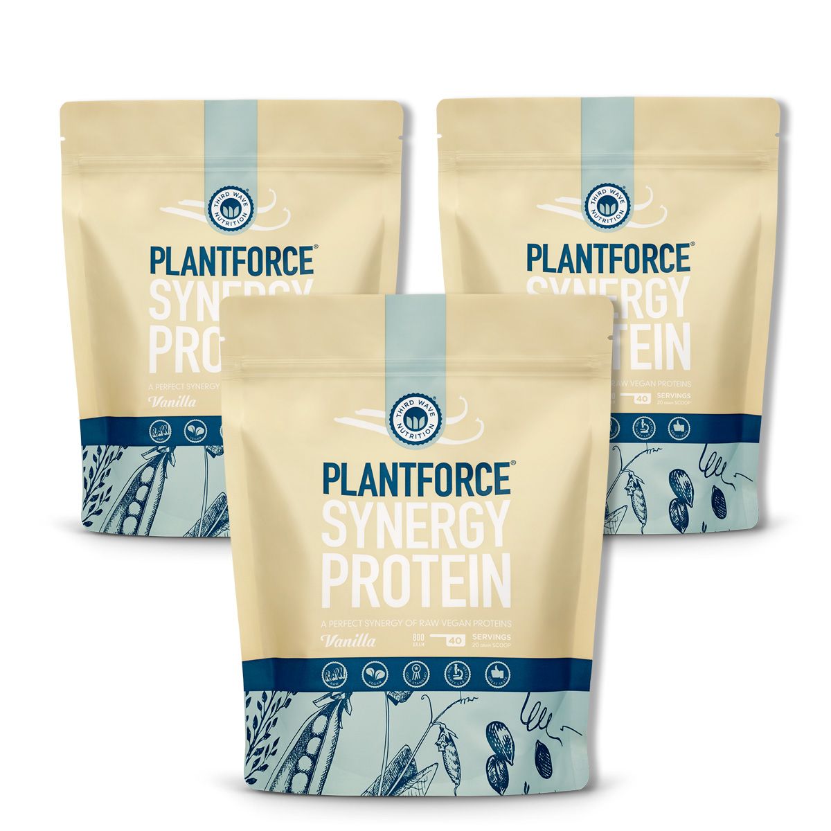 Plantforce Synergy Protein Vanilla 800g Bundle | Mengenrabatt